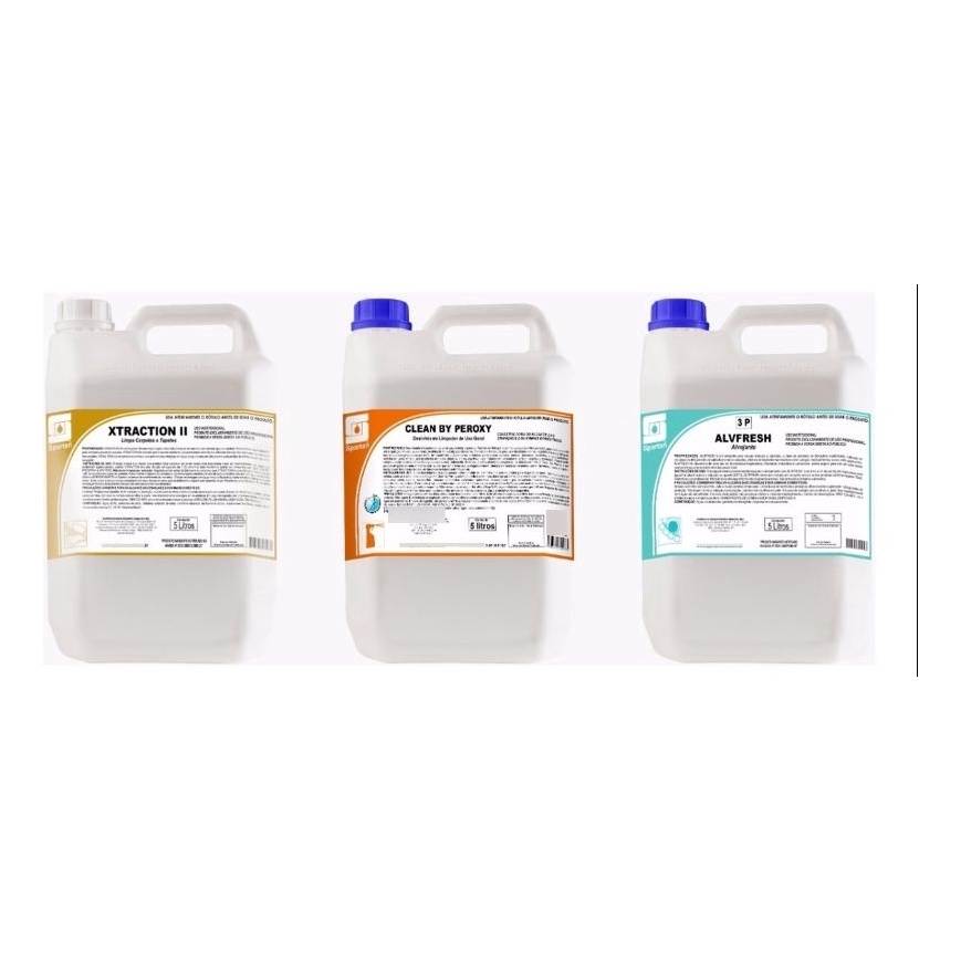 Kit 1Xtraction II 5l, Clean By Peroxy 5l e 1Alvfresh 5l | Shopee Brasil