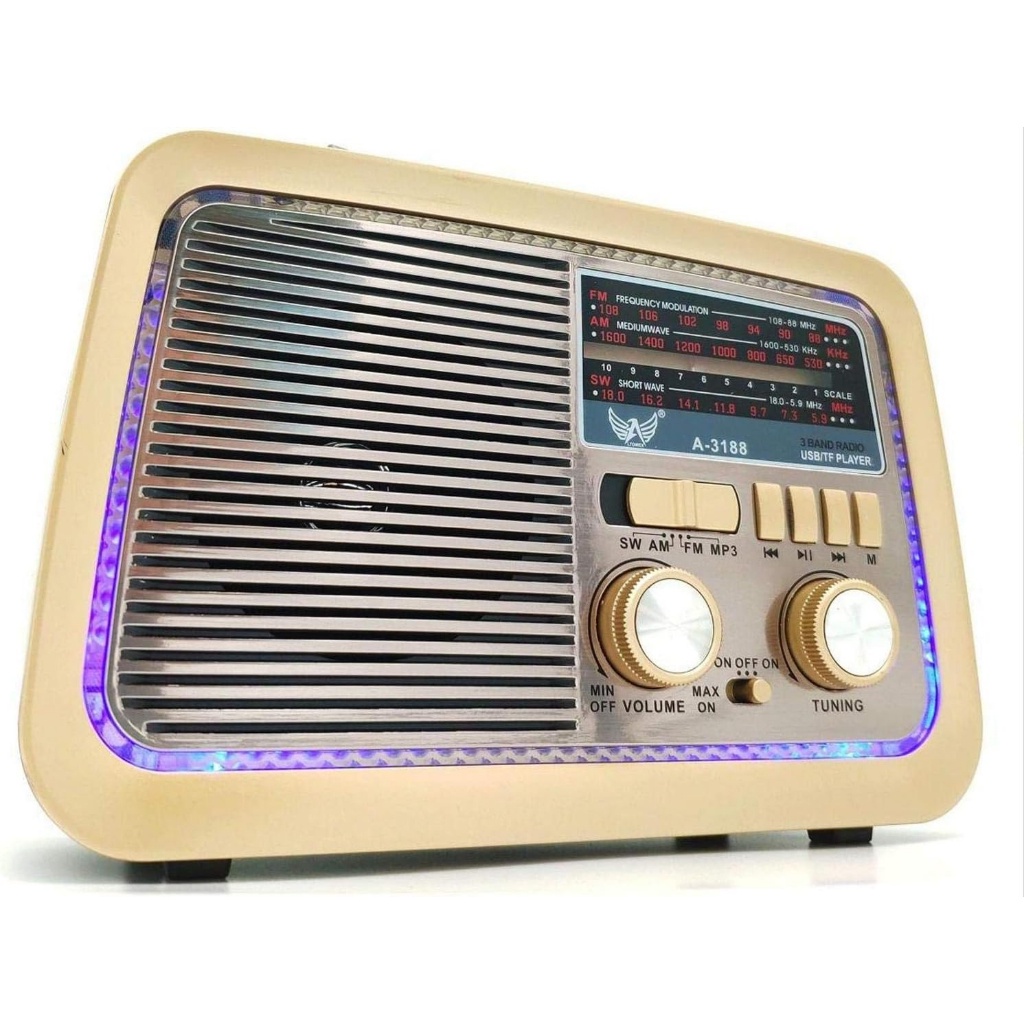 Radio Am Fm Usb Retro Vintage Pilha Bateria E Tomada - Caixa Som Estilo ...