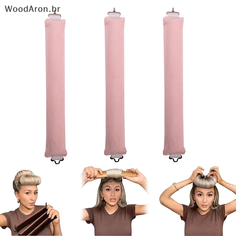 WoodAron 1/3Pcs Modelador Sem Calor De Cabelos Adormecidos Ferramenta ...