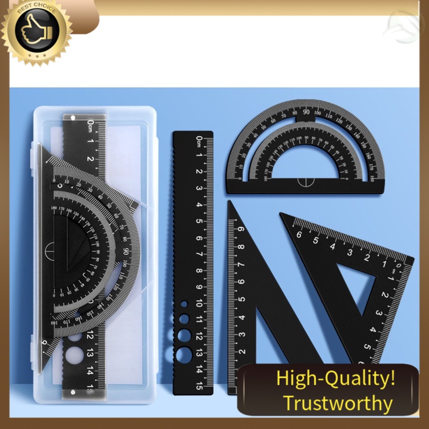 Régua Triangular Transferidora De Ângulo De Liga De Alumínio 4 Em 1 De ...