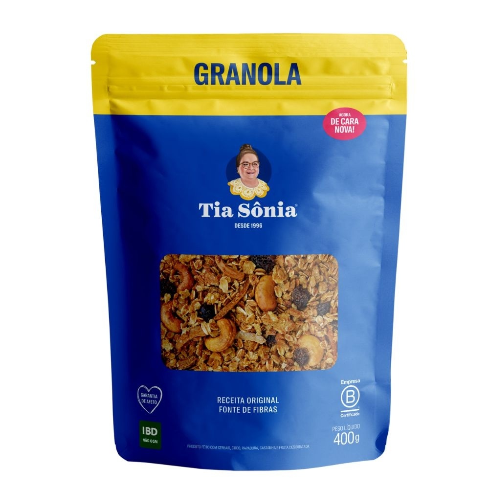 Granola Tradicional Castanha Fruta Pacote 400g Tia Sônia | Shopee Brasil