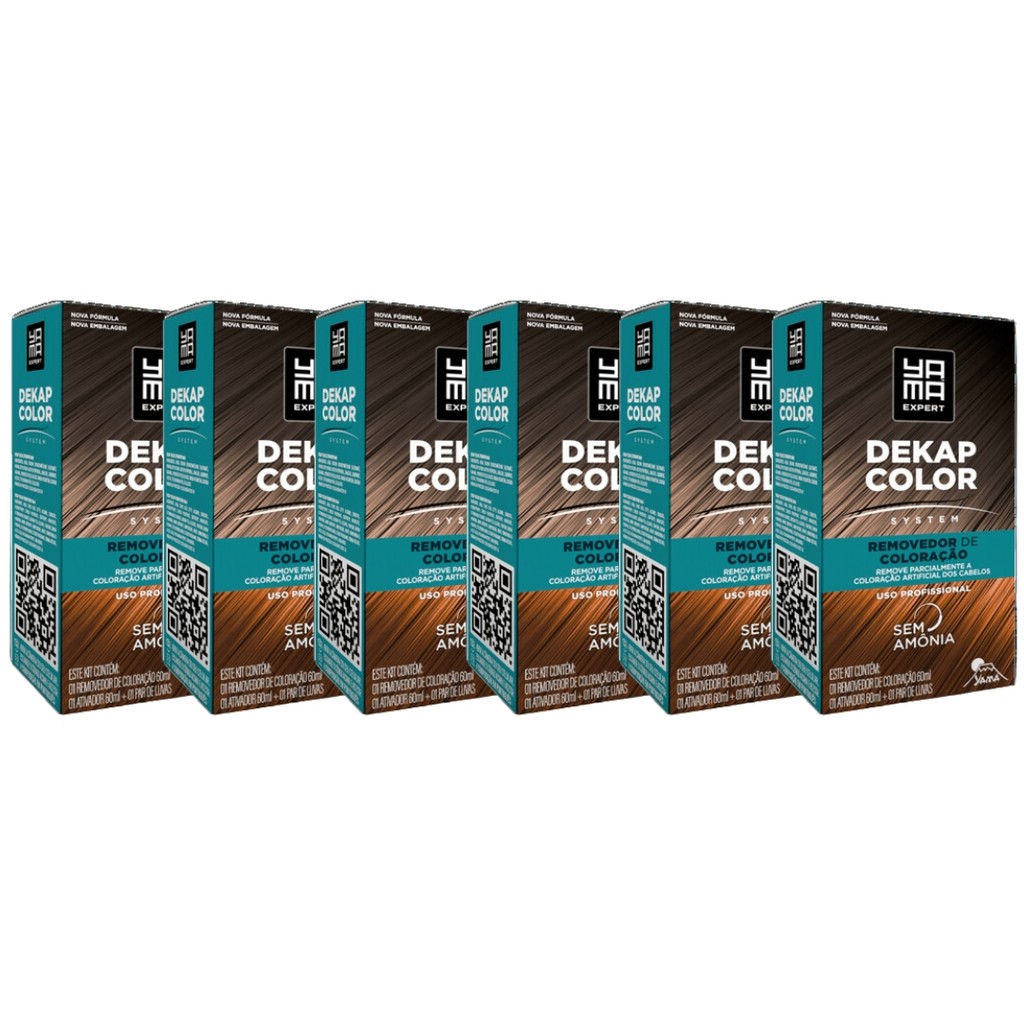 Kit 6 DekapColor Yama Removedor De Coloração Capilar Cabelo ...