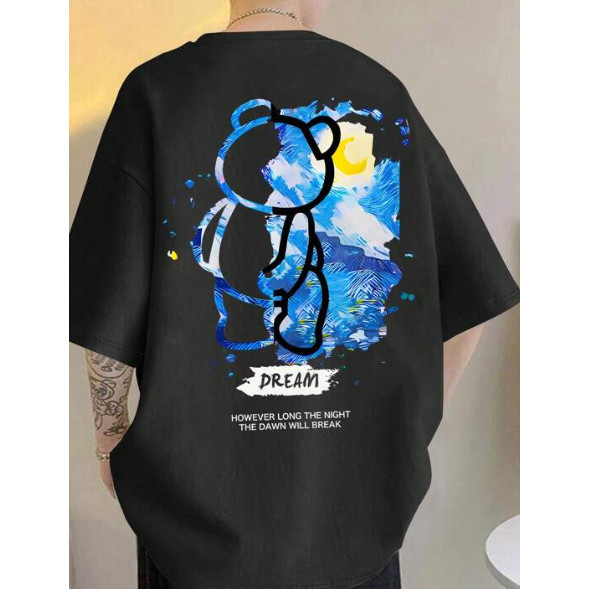 Camiseta Streetwear Urso Ursinho Teddy Lua Blusa Camisa 100% Algodão ...