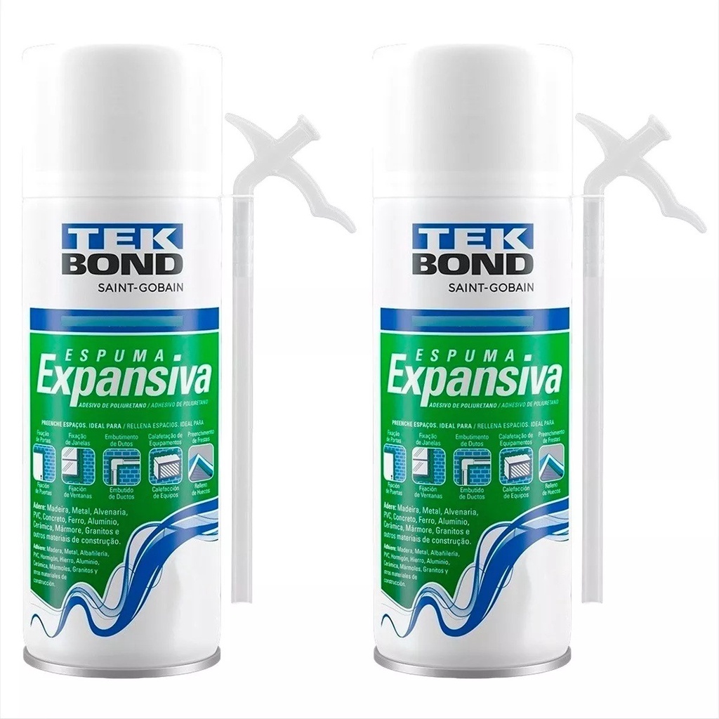 Espuma Pu Expansiva 500ml/340g Poliuretano Tekbond - 2 Und | Shopee Brasil