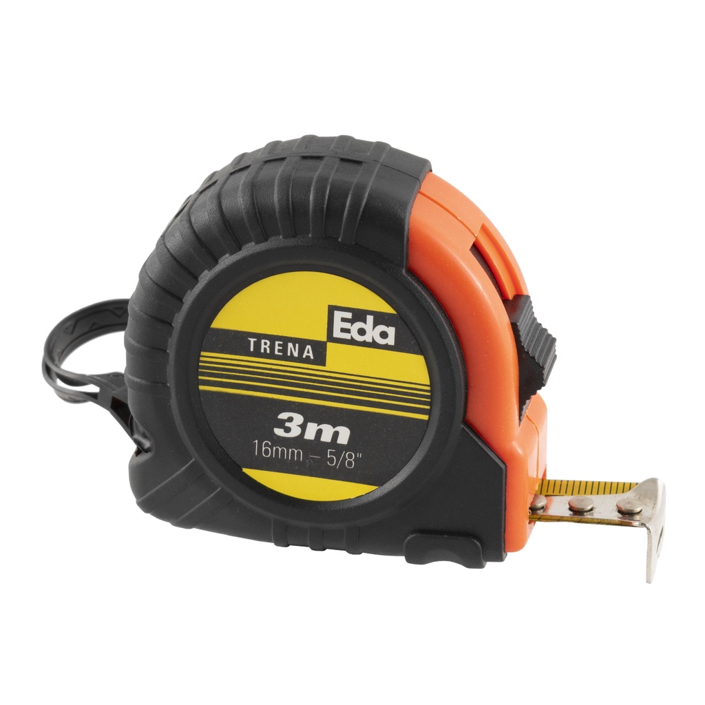 Trena Emborrachada Com Trava Fita Metálica 3 Metros 16mm | Shopee Brasil