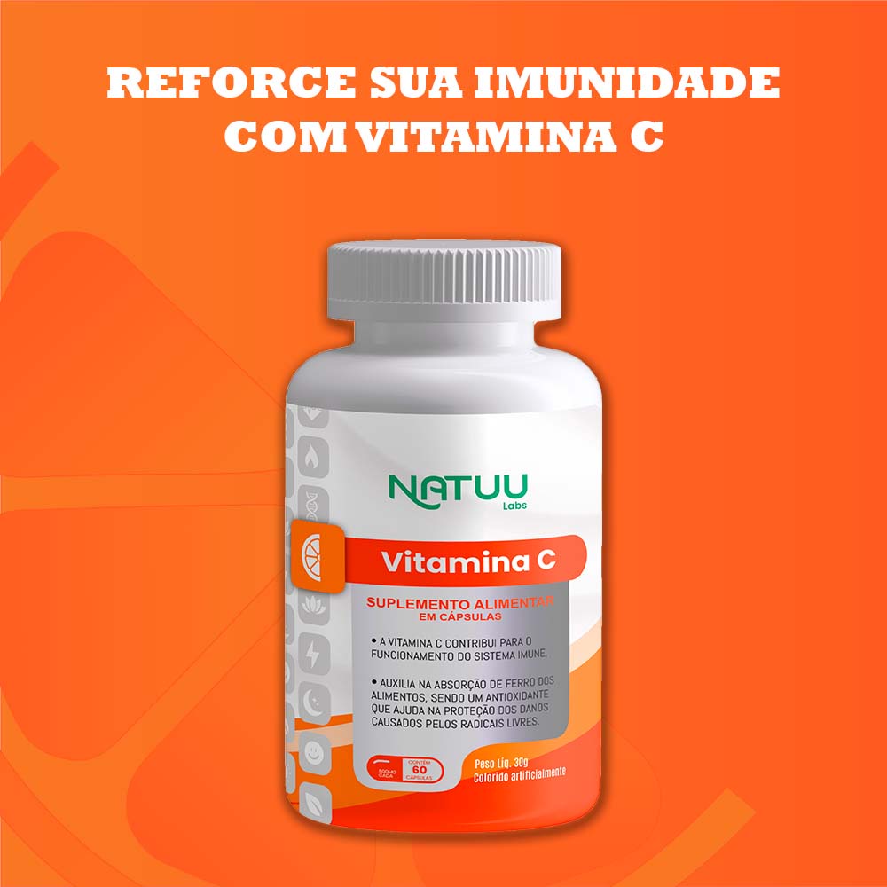 Suplemento Alimentar Vitamina C - Natuu - Aumenta Imunidade Kit com 3 ...