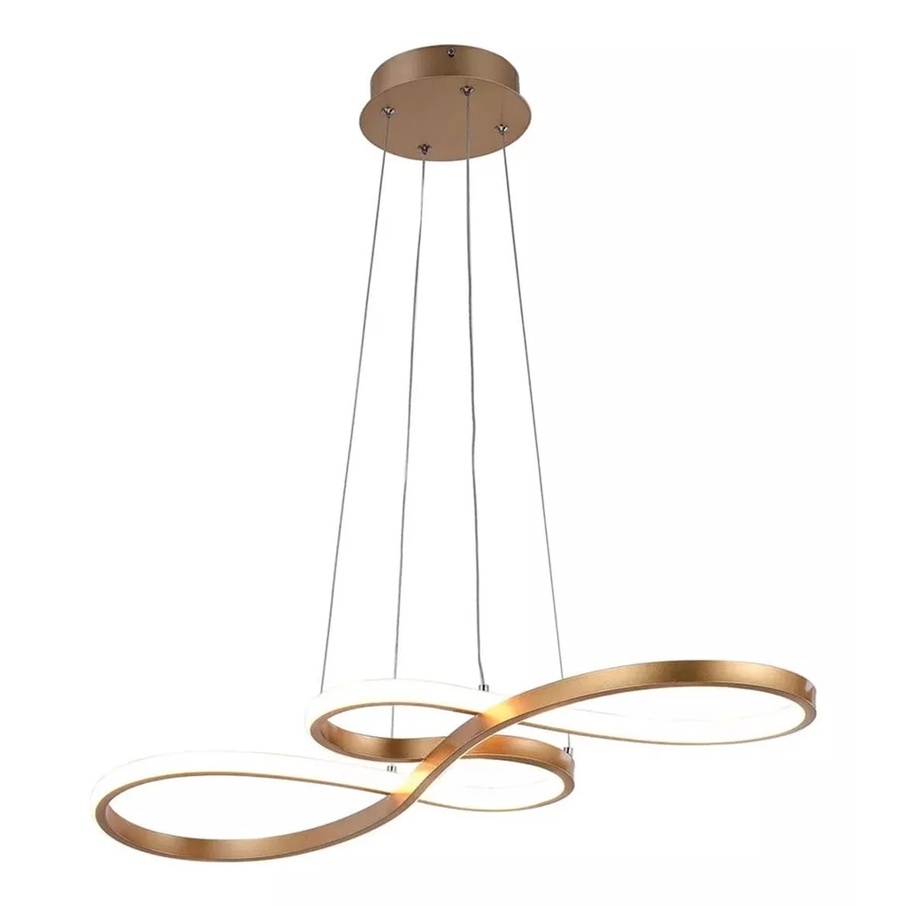 Lustre Pendente 40w Design Moderno Bivolt Dourado 3 Em 1 - Escorrega o ...