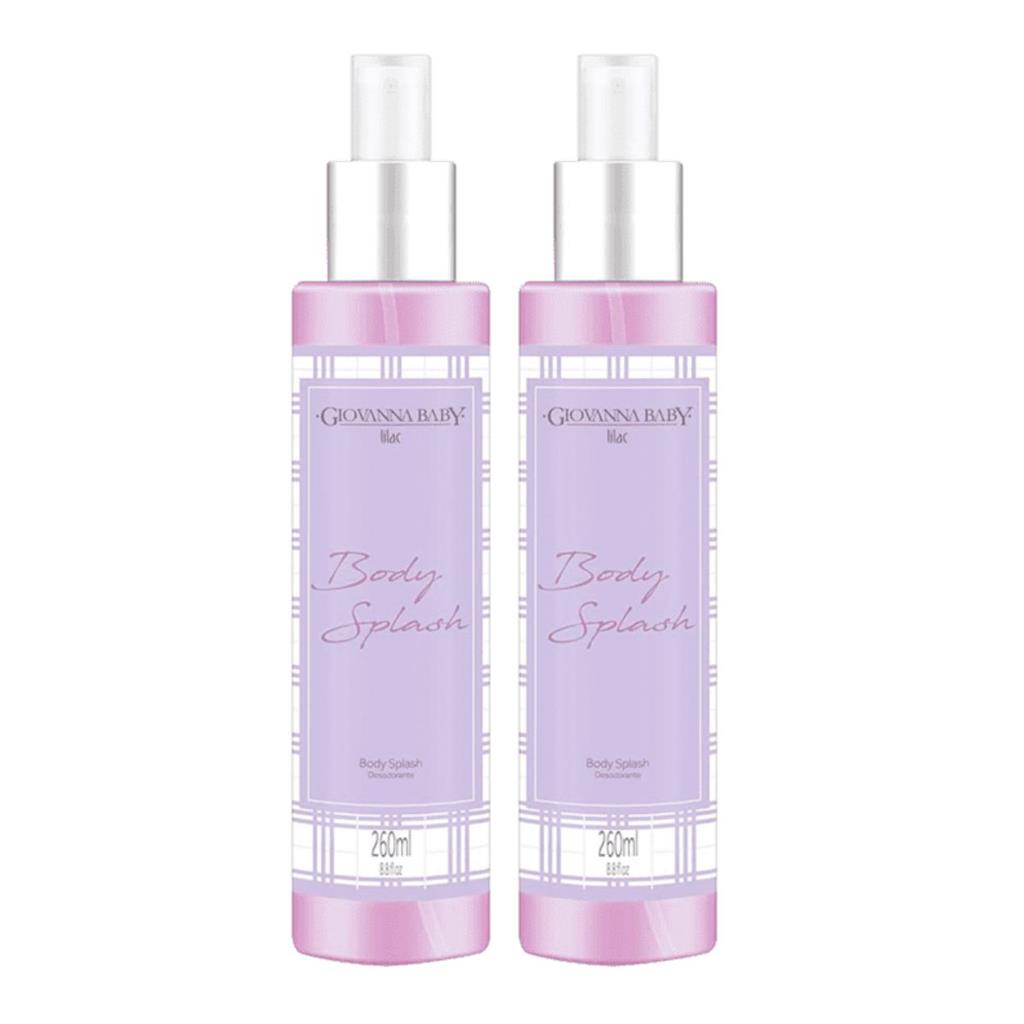 Kit 2 Body Splash Feminino Lilac 260mL Cada Lilas Giovanna Baby ...