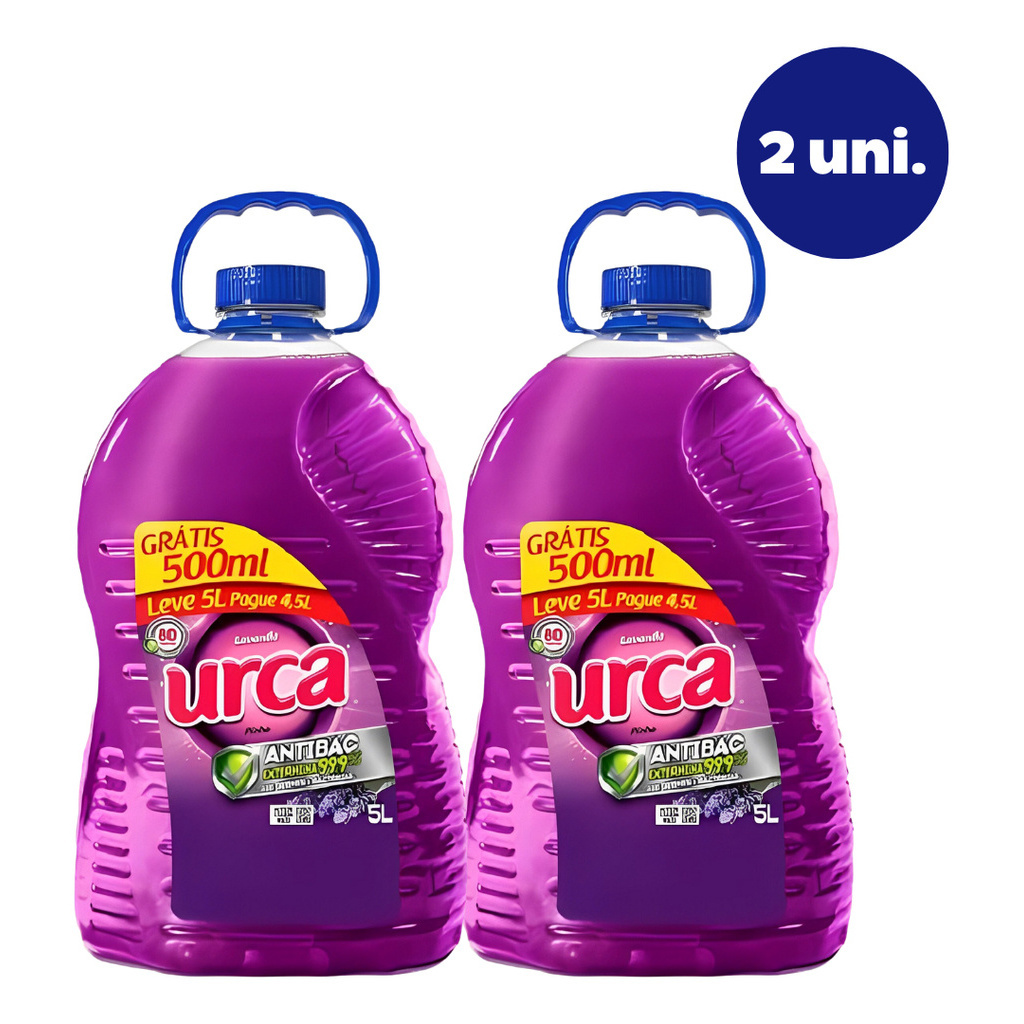 Kit 2 Desinfetante Urca 5 Litros Lavanda Antibac Limpeza Revenda Barato ...