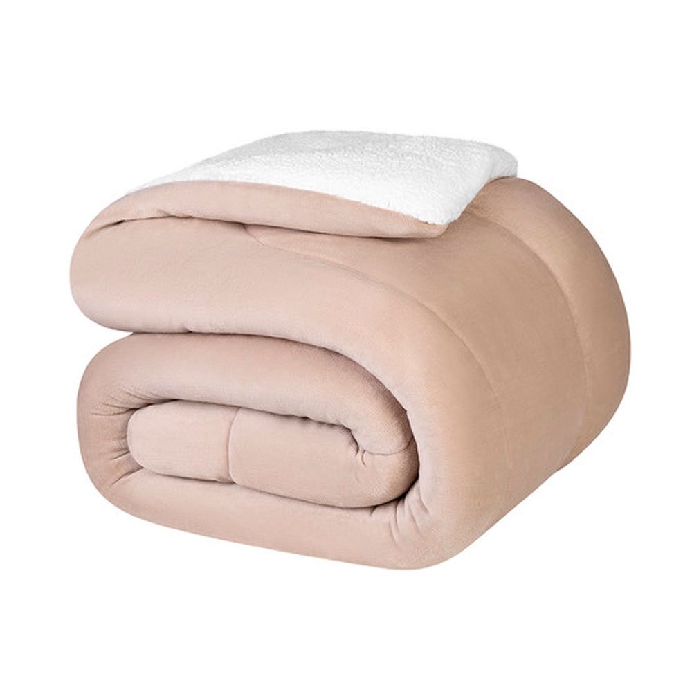 Edredom Sherpa Queen Dupla Face Pele de Carneiro Soft Luxo 2,20m x 2 ...