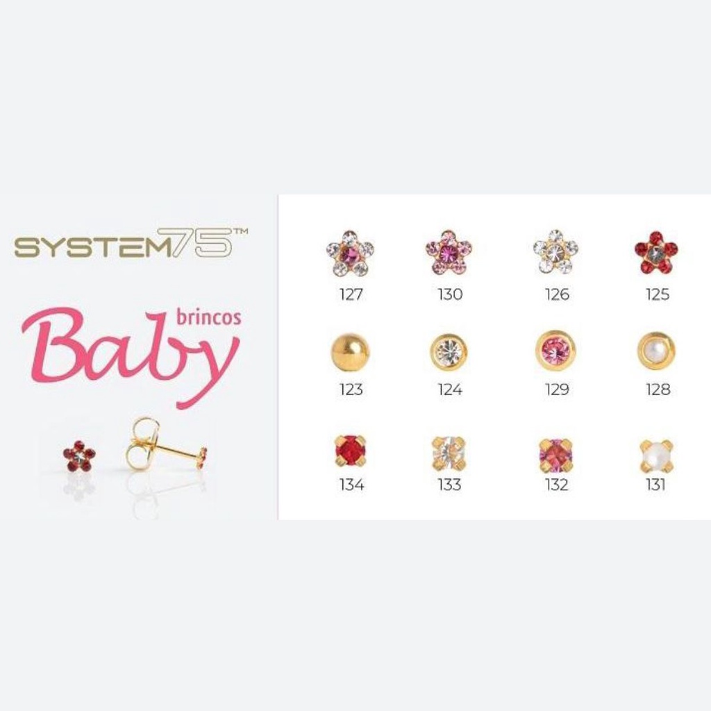 Brincos Baby System 75 Daisy Folheados a Ouro 24k | Shopee Brasil