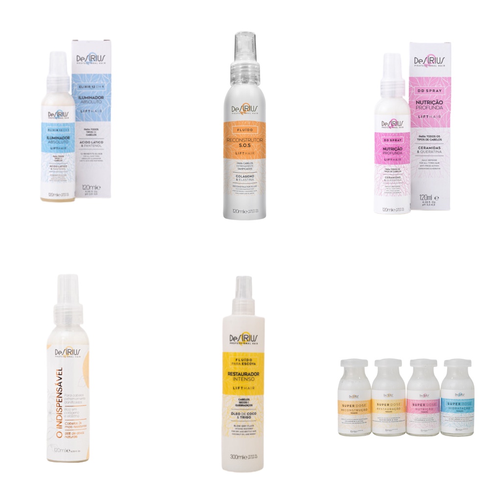 DD Spray/Fluído/Cronograma Capilar/Elixir/Finalizador De Sirius (Todas ...