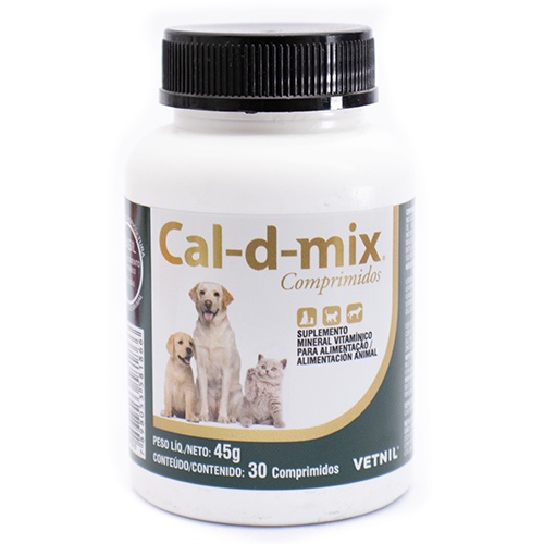 Suplemento Cal-d-mix para Cães e Gatos 30 comprimidos | Shopee Brasil
