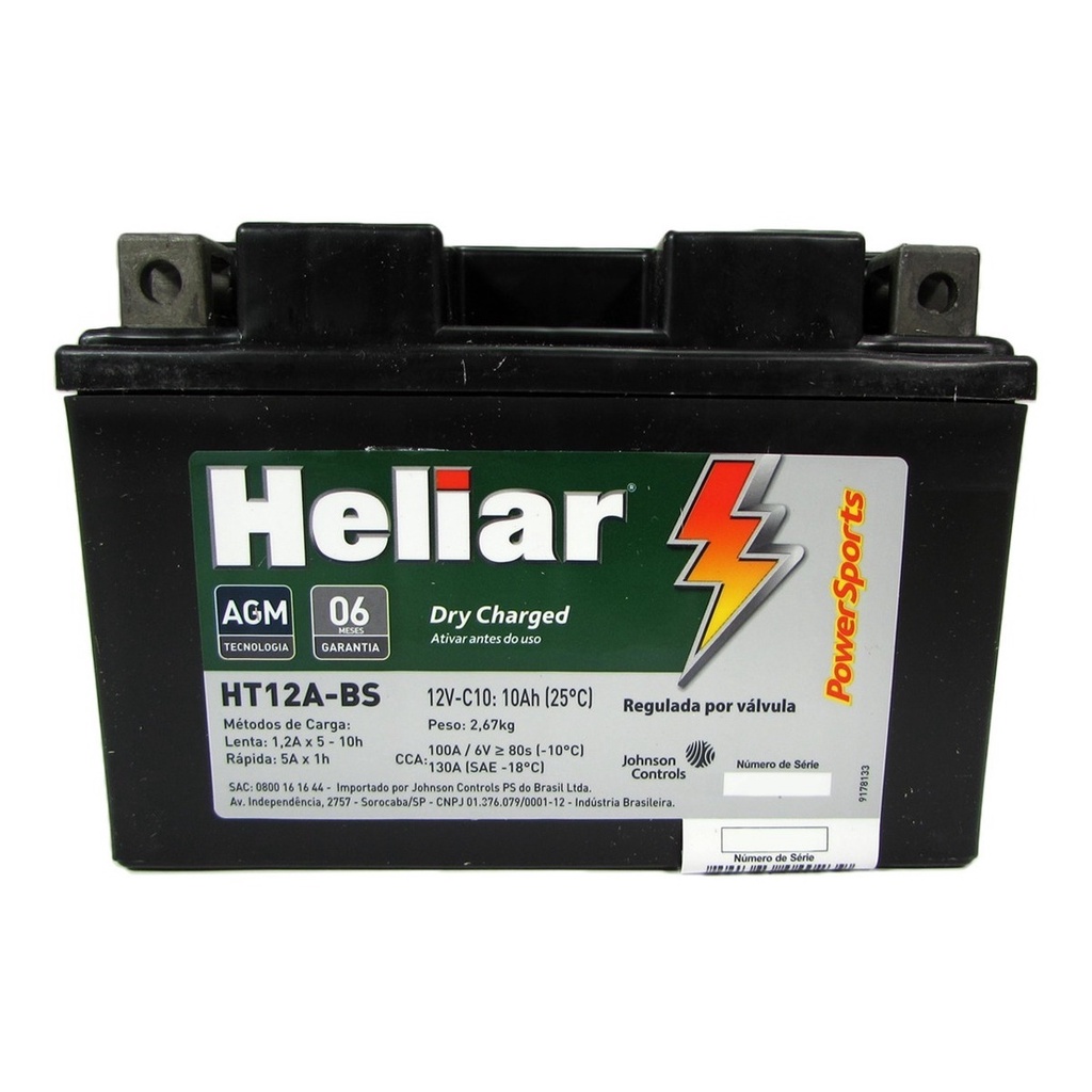Bateria Ht12a-bs 12v 10ah Gsxr Srad 750 1000 Hayabusa Heliar | Shopee ...