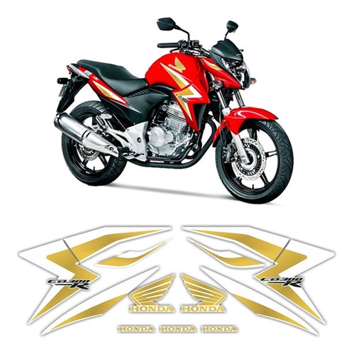 Adesivo Honda Cb 300r Kit Carenagem Branco E Dourado | Shopee Brasil