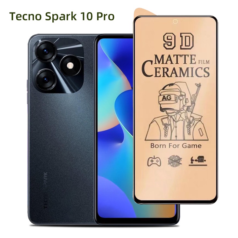 Para Tecno Spark 20 Pro 10 30 30C 10C 20C Go 2024 Filme Cerâmico Fosco Protetor De Tela Original ...