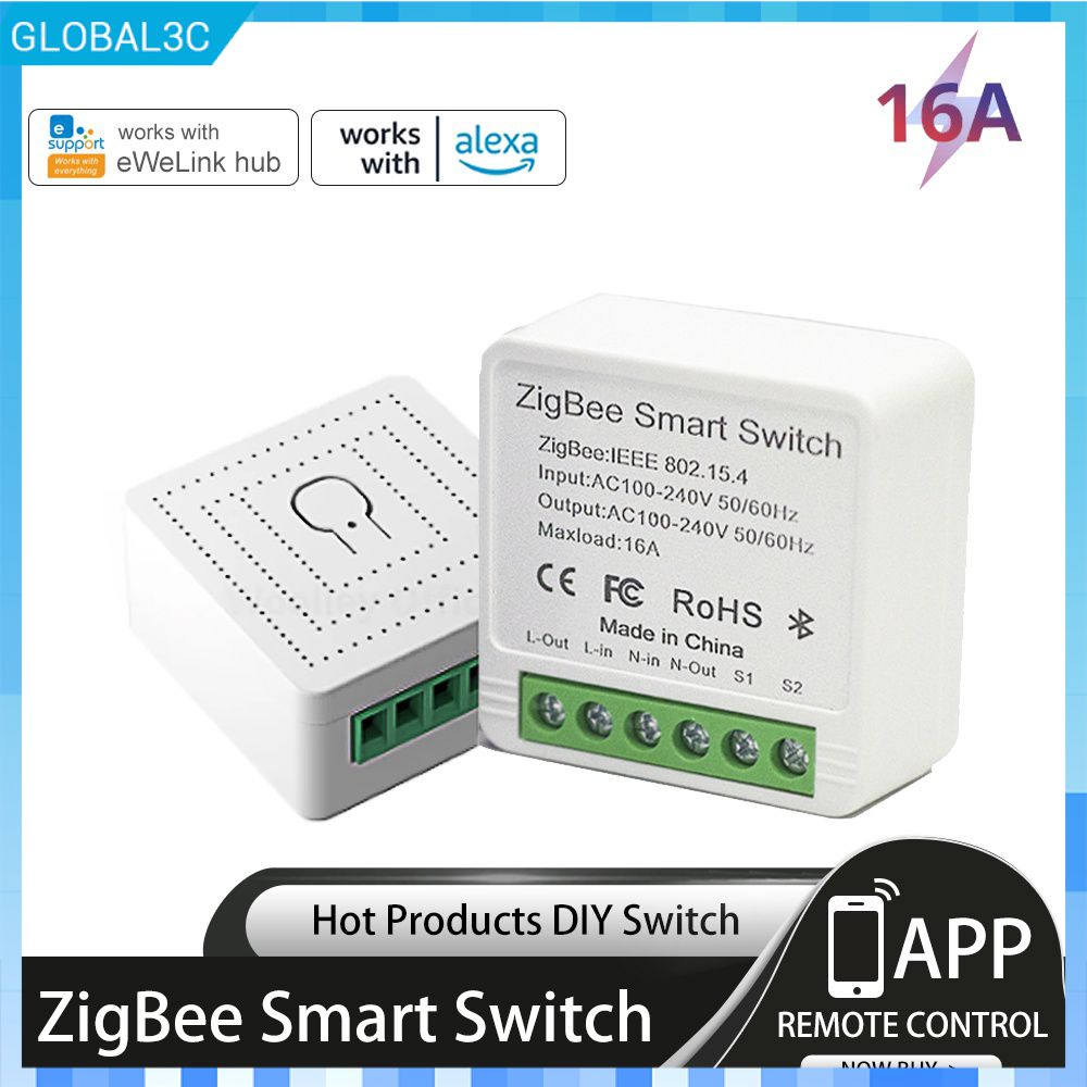 Ewelink zigbee 16a mini interruptor inteligente disjuntor suporte ...