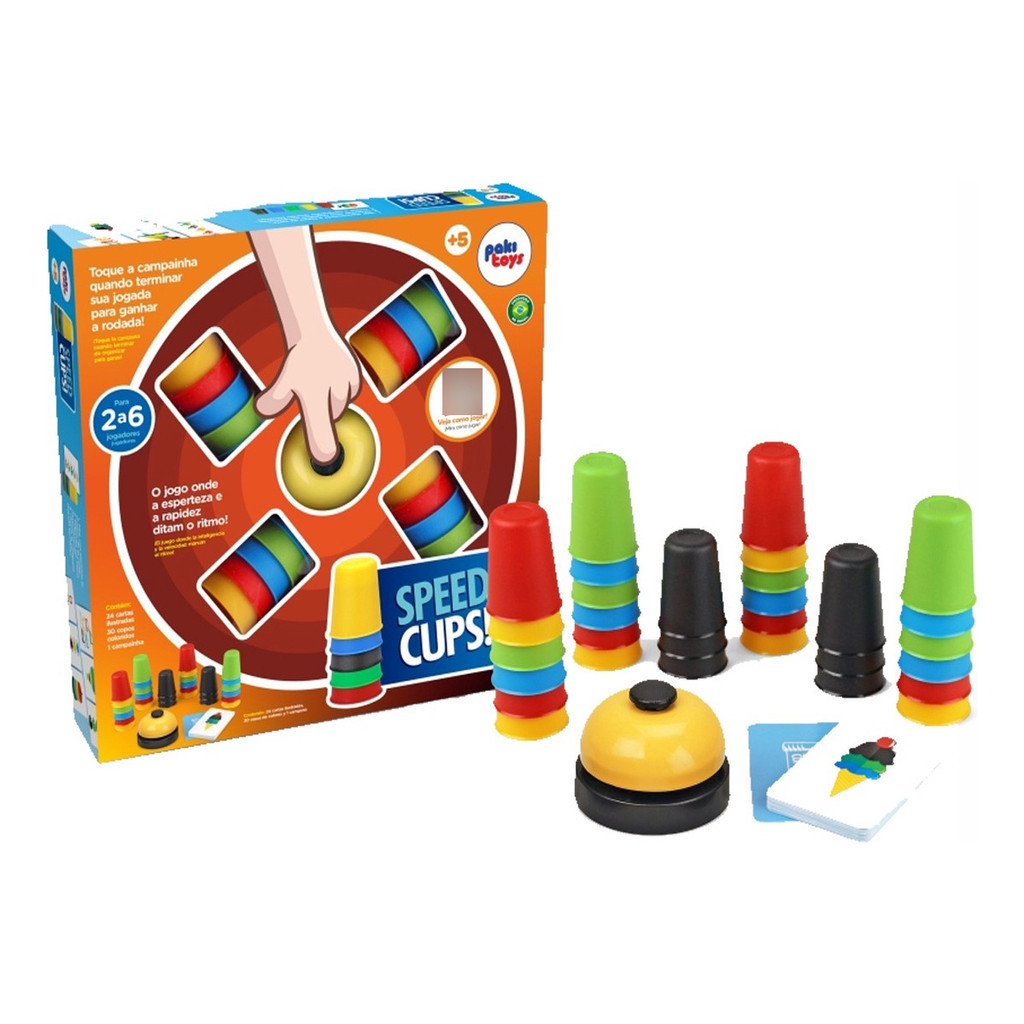 Jogo Speed Cups Copinho Colorido Brinquedo Educativo Pakitoy | Shopee ...