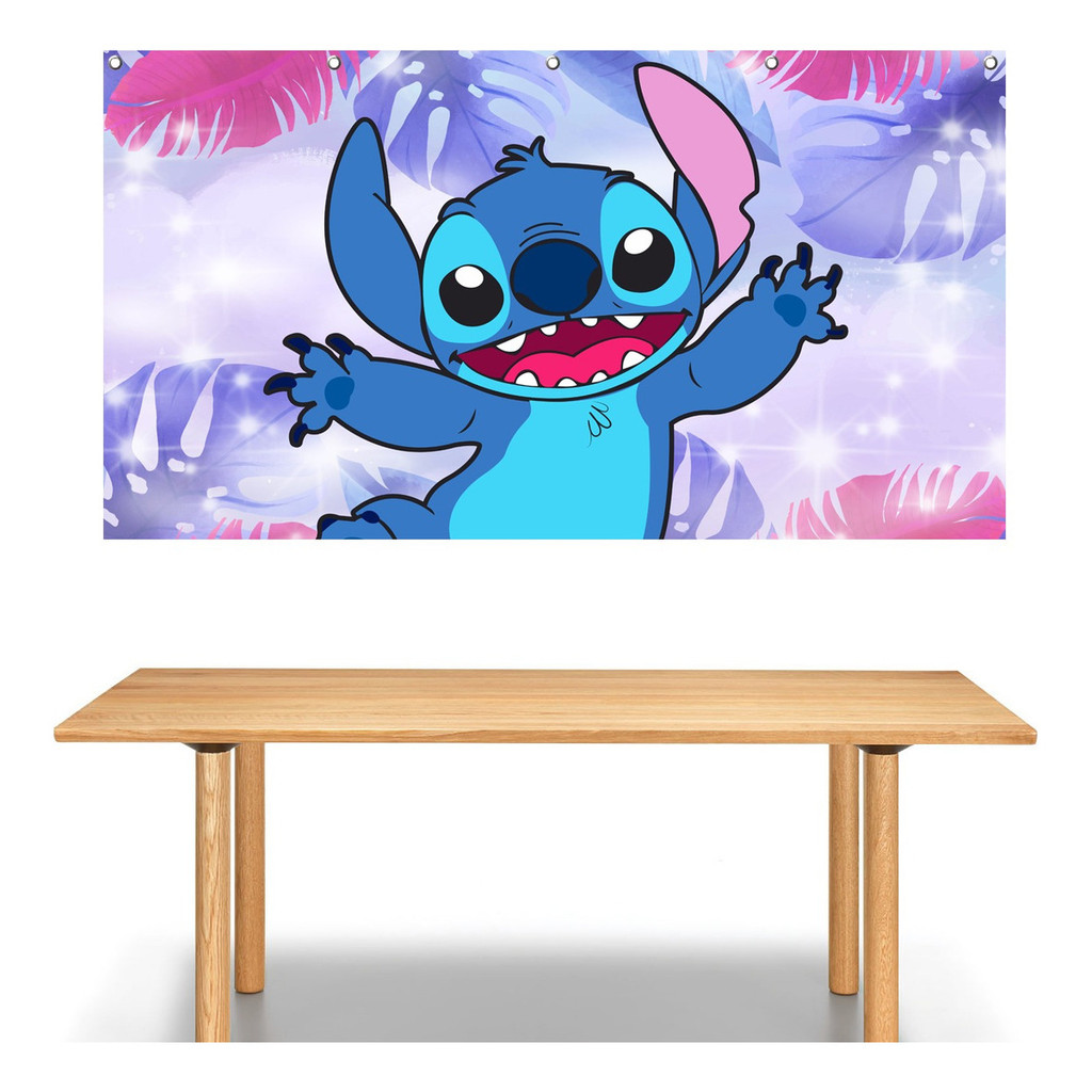 Painel Stitch Em Lona Festa Infantil | Shopee Brasil