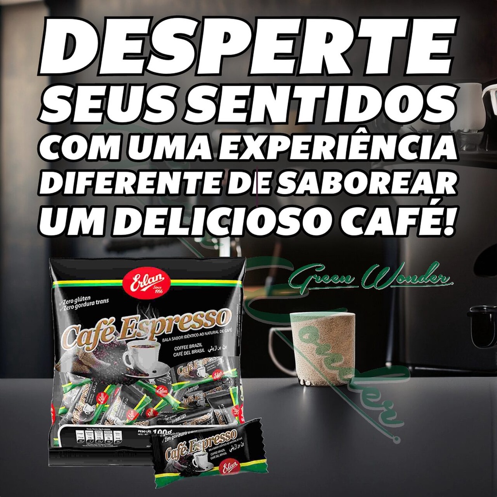 Café Expresso, 3 pacotes de balas Erlan | Shopee Brasil