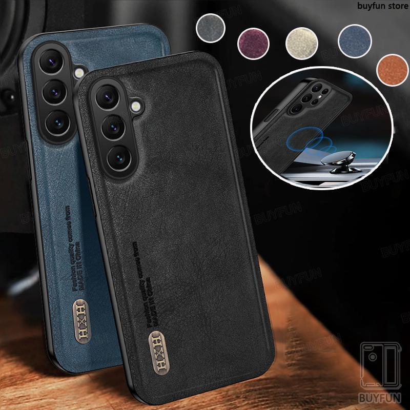 Capa De Couro De Luxo Para Samsung Galaxy S24 Ultra FE S24fe A06 M55 M35 M15 c55 A55 A35 A25 5G ...