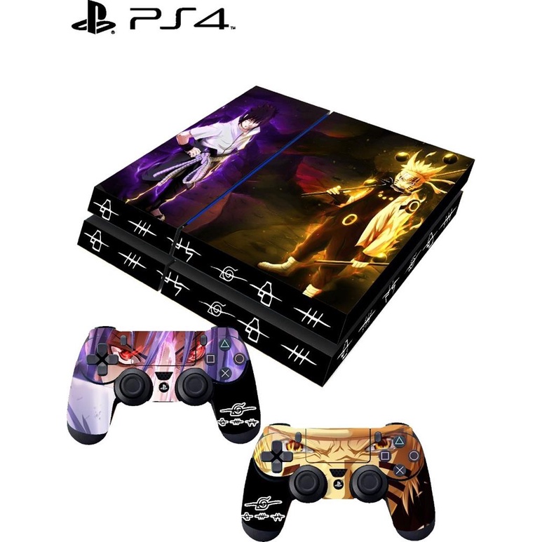 Kit Skin Playstation 4 Ps4 Fat Naruto Sasuke+ Skin Controle | Shopee Brasil