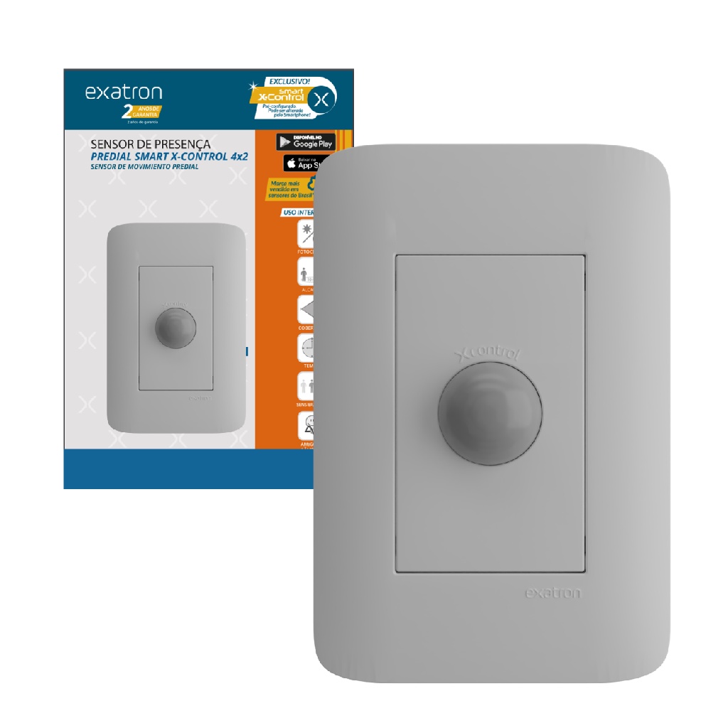 Kit 4 Sensor Presenca Predial 4x2 Fotocelula Smart X-Control | Shopee ...