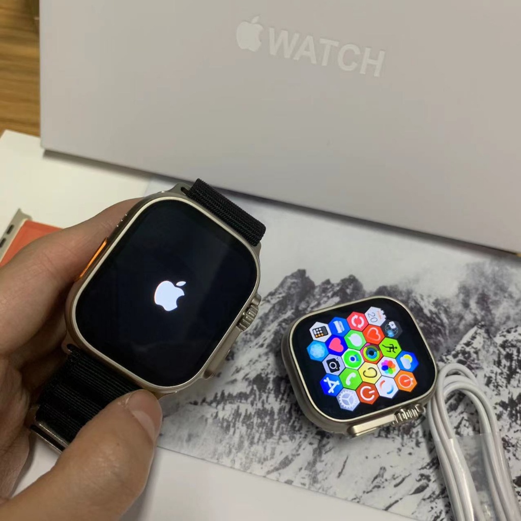 Novo Relógio Apple Ultra2 49mm Smartwatch 1 : 1 Logotipo Boot Bluetooth ...