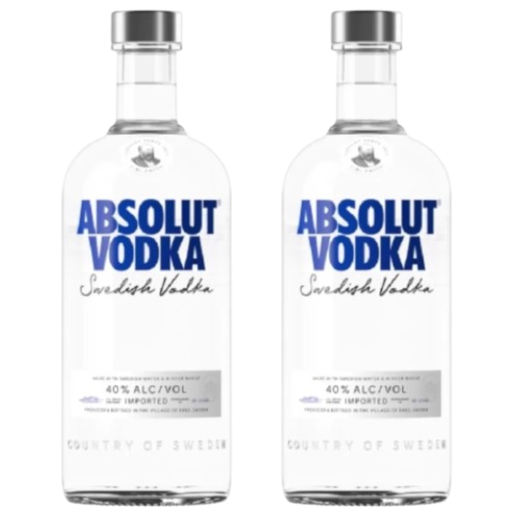 Kit 2 Vodkas Absolut 1 Litro Tradicional Sueca Original | Shopee Brasil