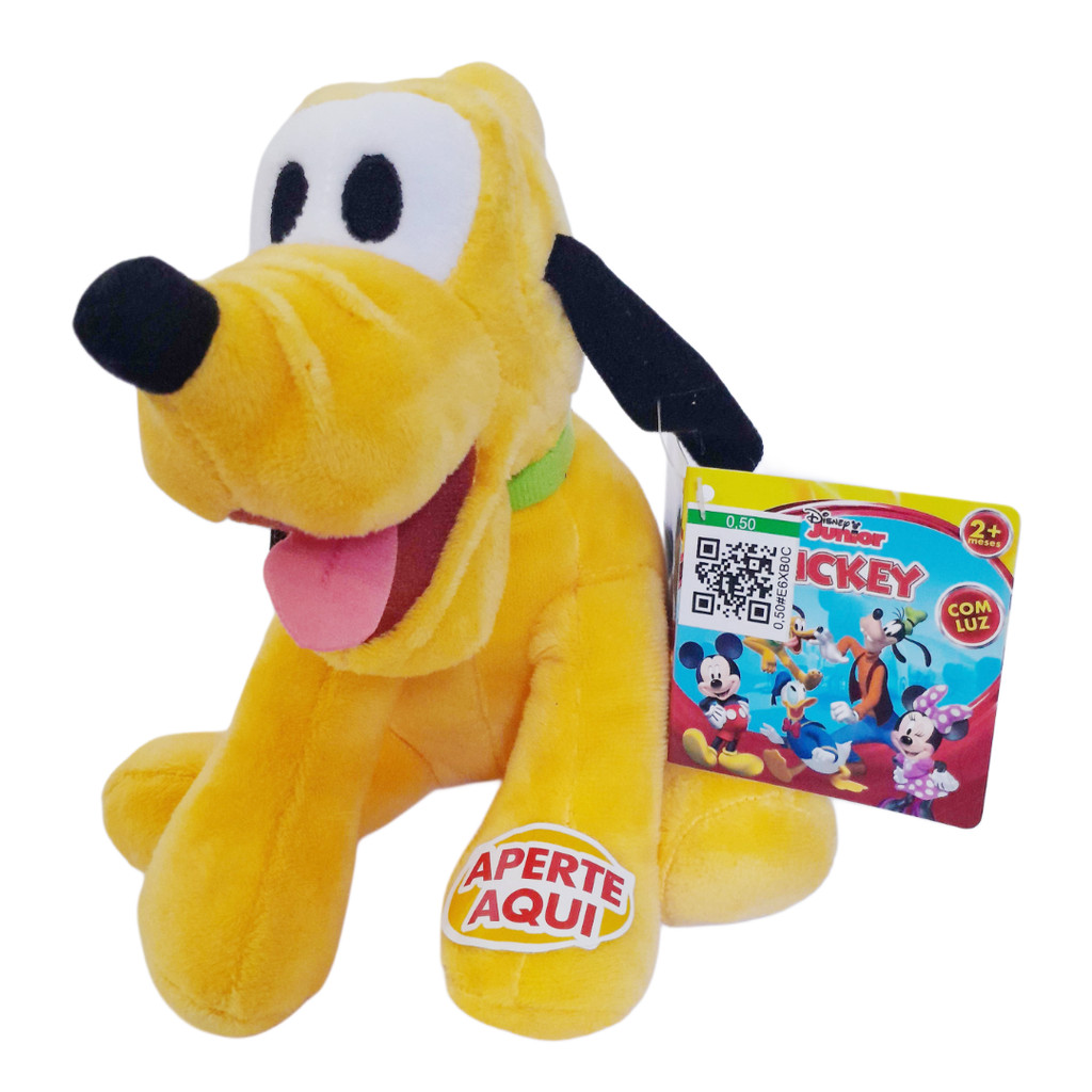 Boneco Pluto Pelúcia Disney Com Luzes Bochecha - 20cm Presente Infantil ...