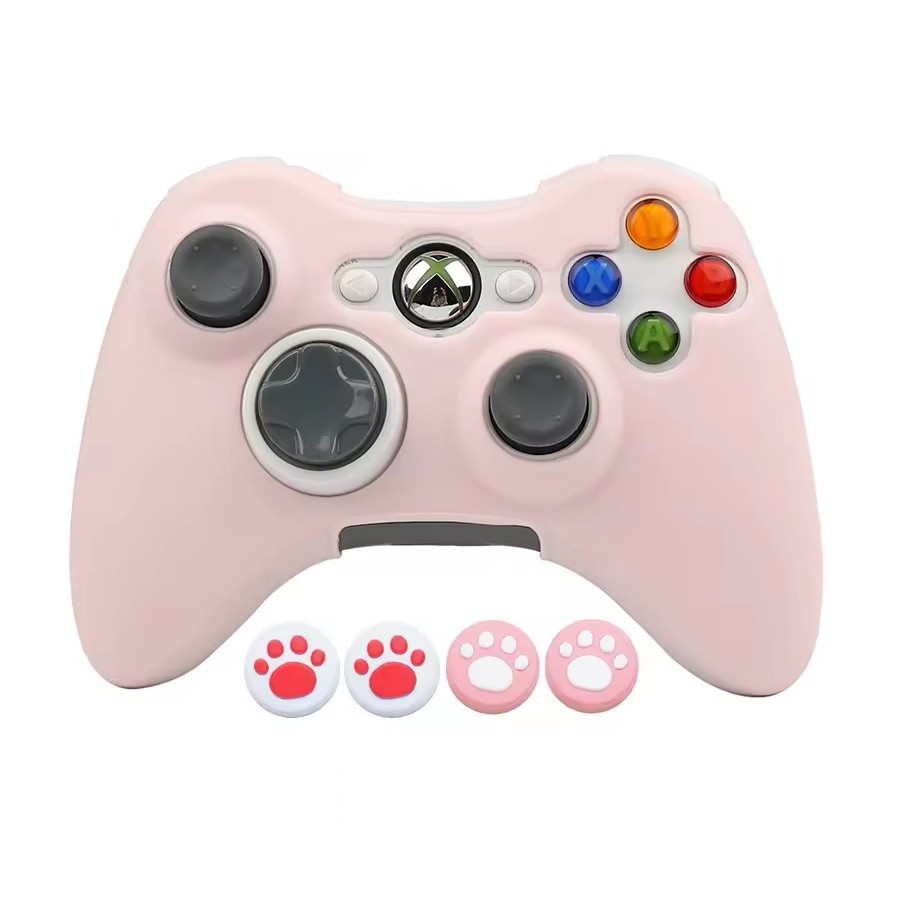 CAPA CONTROLE XBOX 360 ROSA PASTEL SILICONE PROTEÇÃO | Shopee Brasil