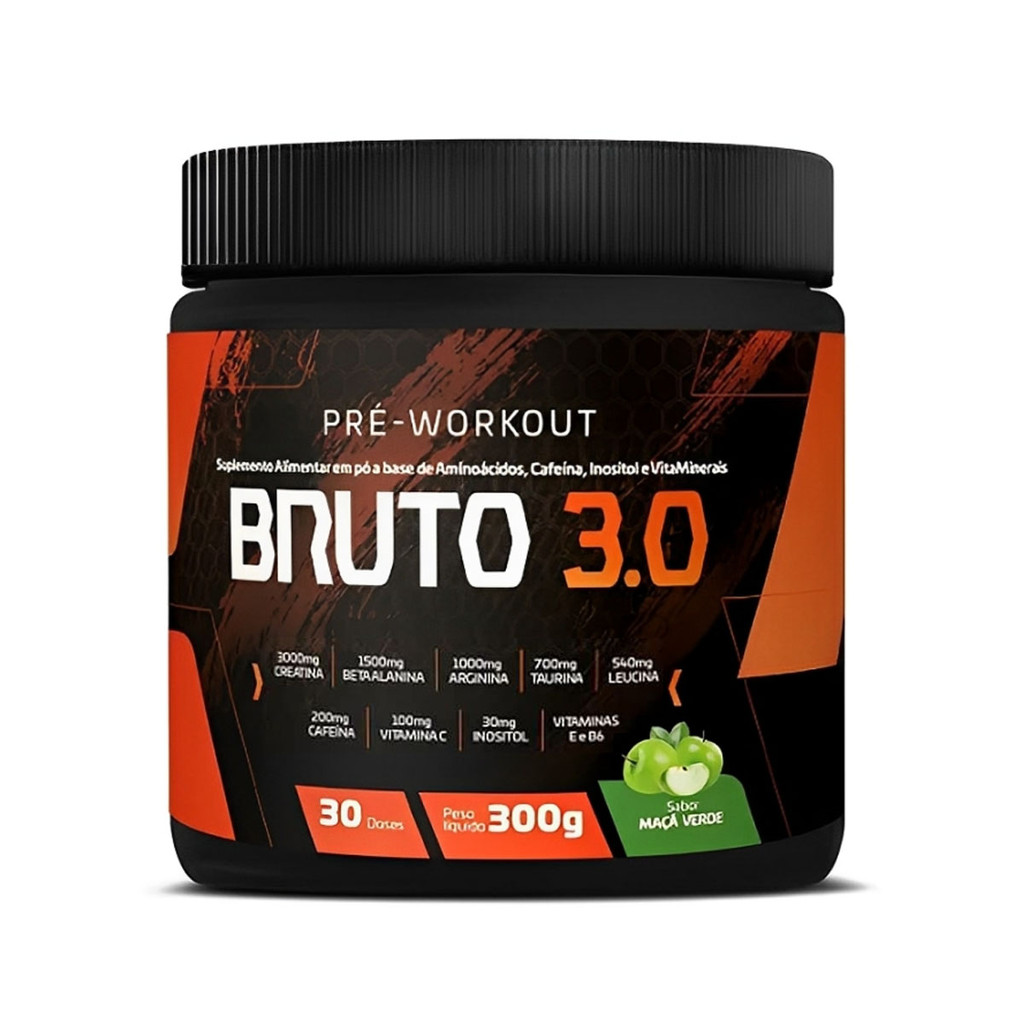 Pré Treino Bruto 3.0 Sabor Maçã Verde 300g Sudrat Nutrition | Shopee Brasil