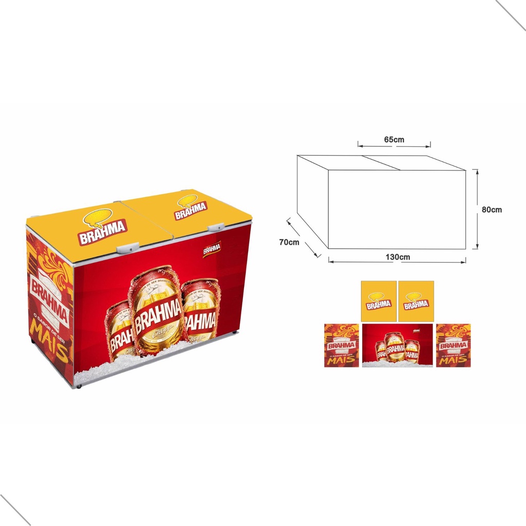 Adesivo Freezer Horizontal Envelopamento 2 Tampas Cerveja | Shopee Brasil