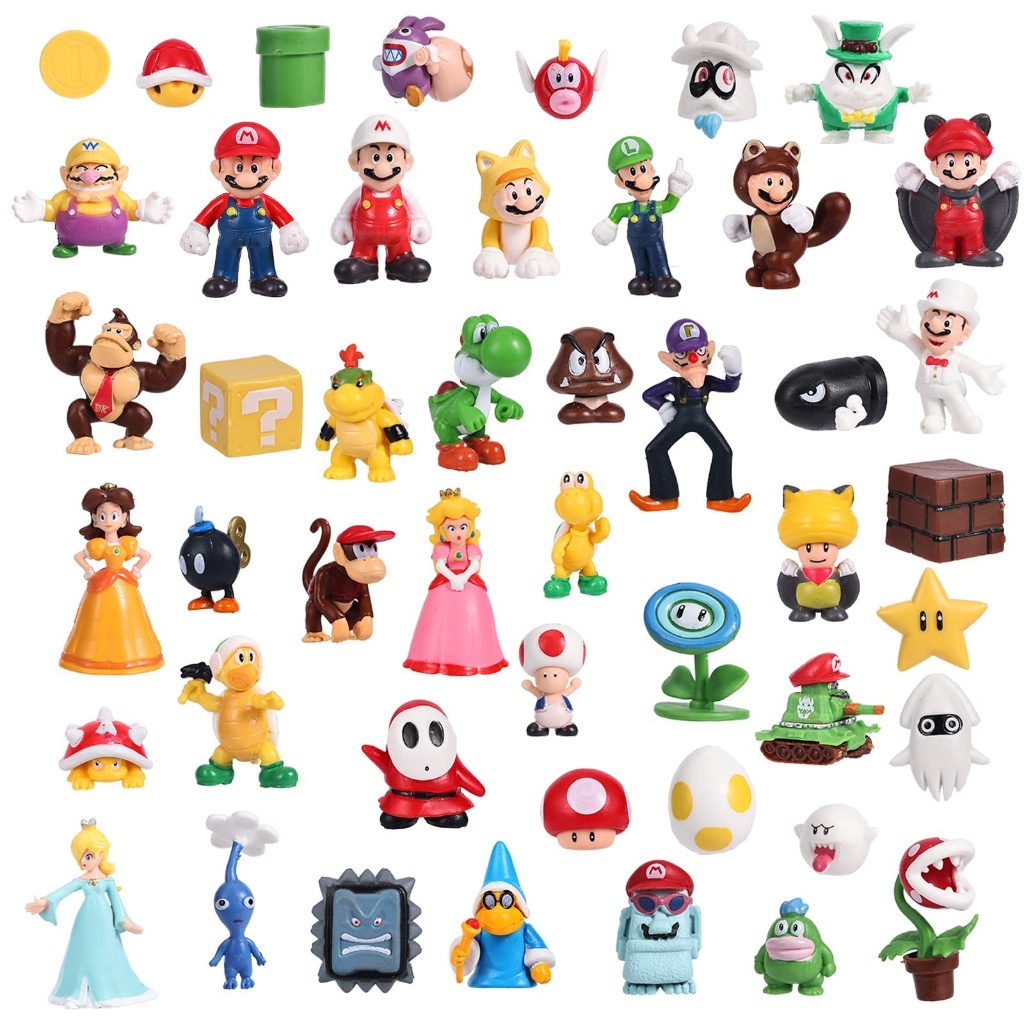 Mário Bross e Turma - Princesa, Luigi, Yoshi, Wário, Toad, Boo, Shell ...