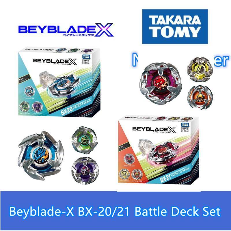 Conjunto De Baralho De Batalha Takara Tomy Beyblade-X BX-20-21 3xBoosters Original Spinning Top ...