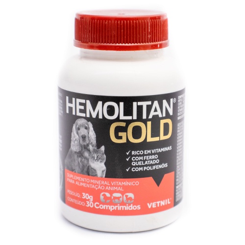 Suplemento Hemolitan Gold 30 comprimidos | Shopee Brasil