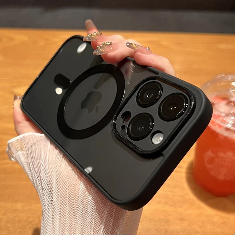 Capa De Celular Transparente Fosca À Prova De Choque Para iPhone 15 11 12 13 14 Pro Max 15 Plus ...