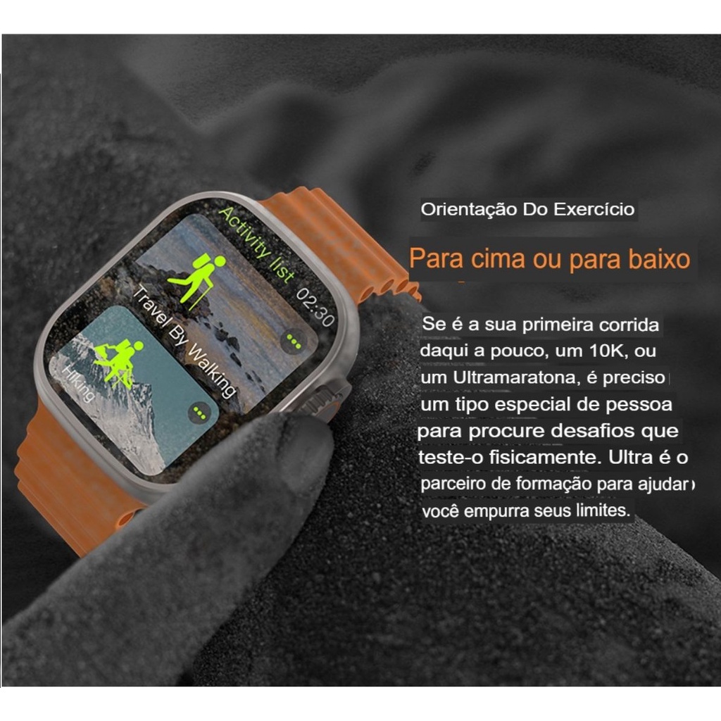 Smartwatch W69 Ultra Pro e U9 Ultra Plus Série 9 Microwear 2GB ROM Bússola 49MM GPS NFC Original ...