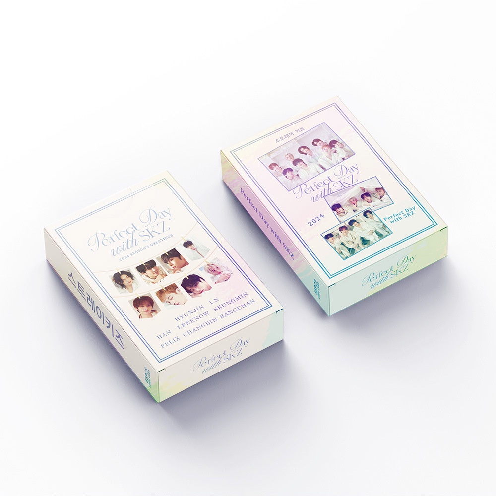 50-55pcs STRAY KIDS Holographic Laser Lomo cards Perfect Day with SKZ ...
