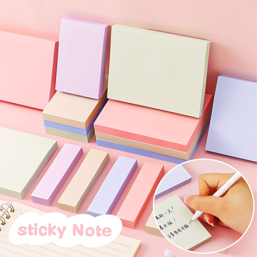 Notas Post-it Simples Coloridas 100 Folhas Bloco de Notas Auto-Adesivas ...
