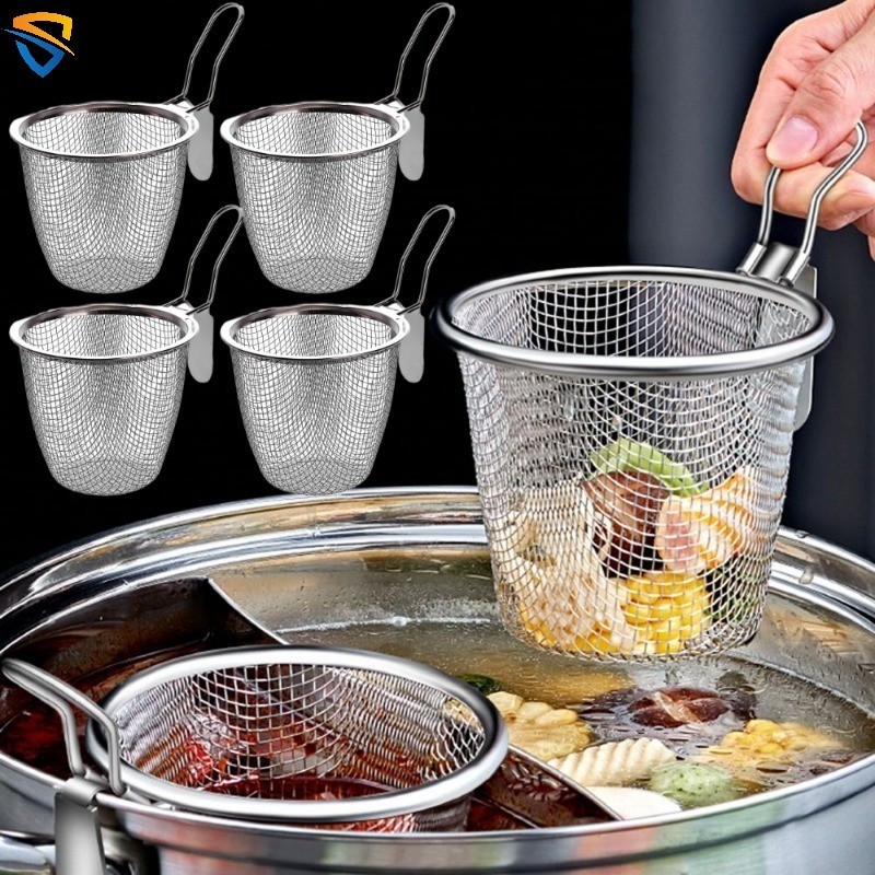Cozinha Coador De Alimentos De Aço Inoxidável Cesta De Massa De Fervura ...