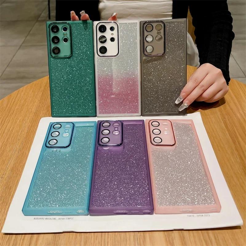 Para Samsung Galaxy S24 FE S21 S22 Plus S23 Ultra Luxury Glitter Gradiente De Luxo Capa ...