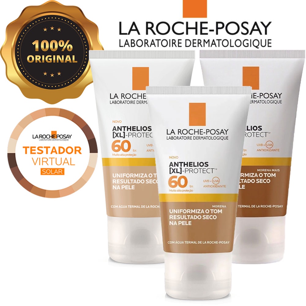 Protetor solar La Roche-Posay Anthelios Xl Protect fps60 Cor Clara 40g ...