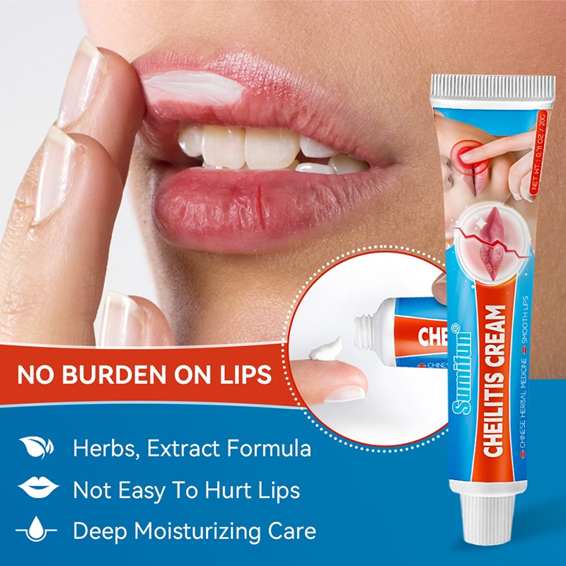 20g Creme De Cheilite Inflamação Herpes Labiais Pomada Antibacteriana ...