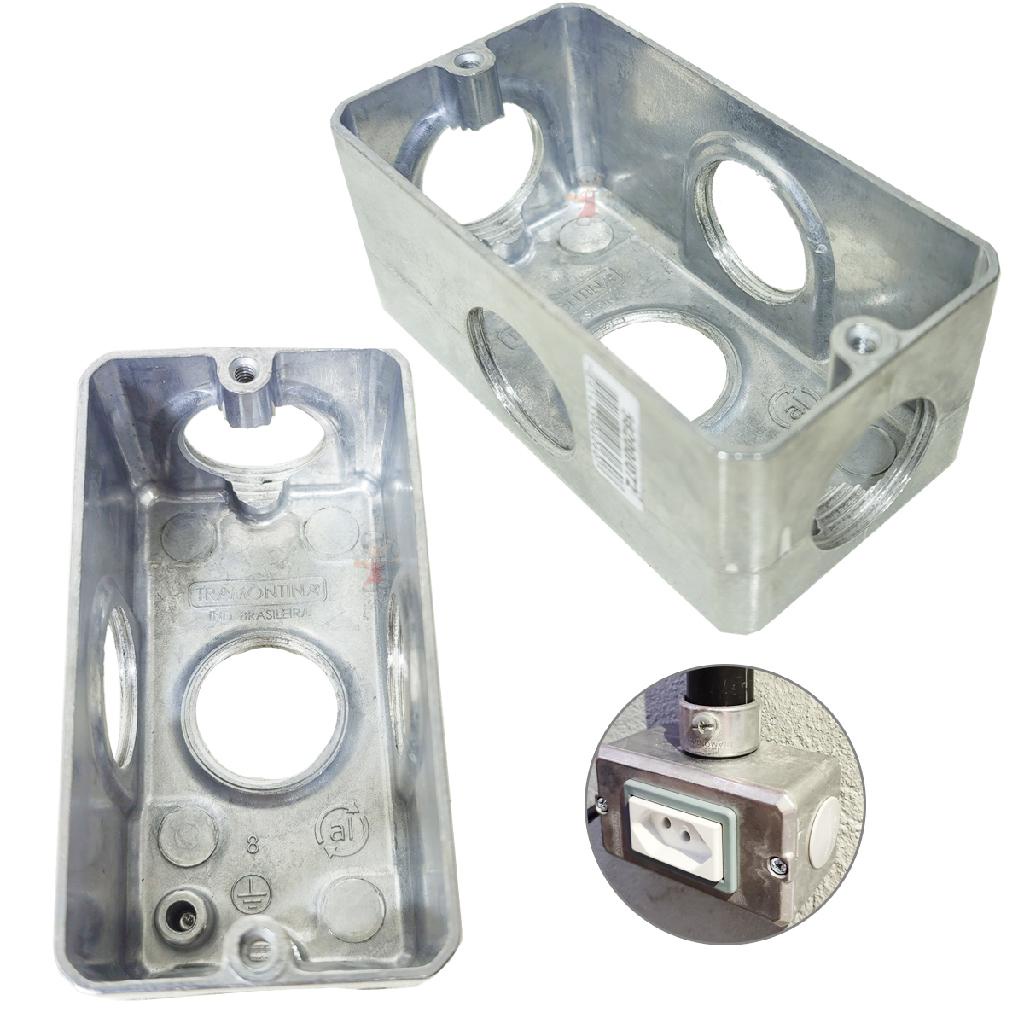 Condulete 3/4" Múltiplo Tipo X alumínio galvanizado Tramontina | Shopee ...