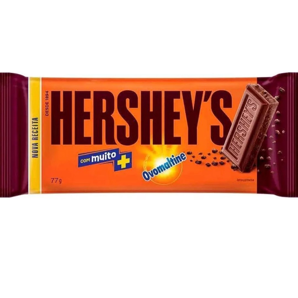 Barra de chocolate ovomaltine 77g Hershey's | Shopee Brasil