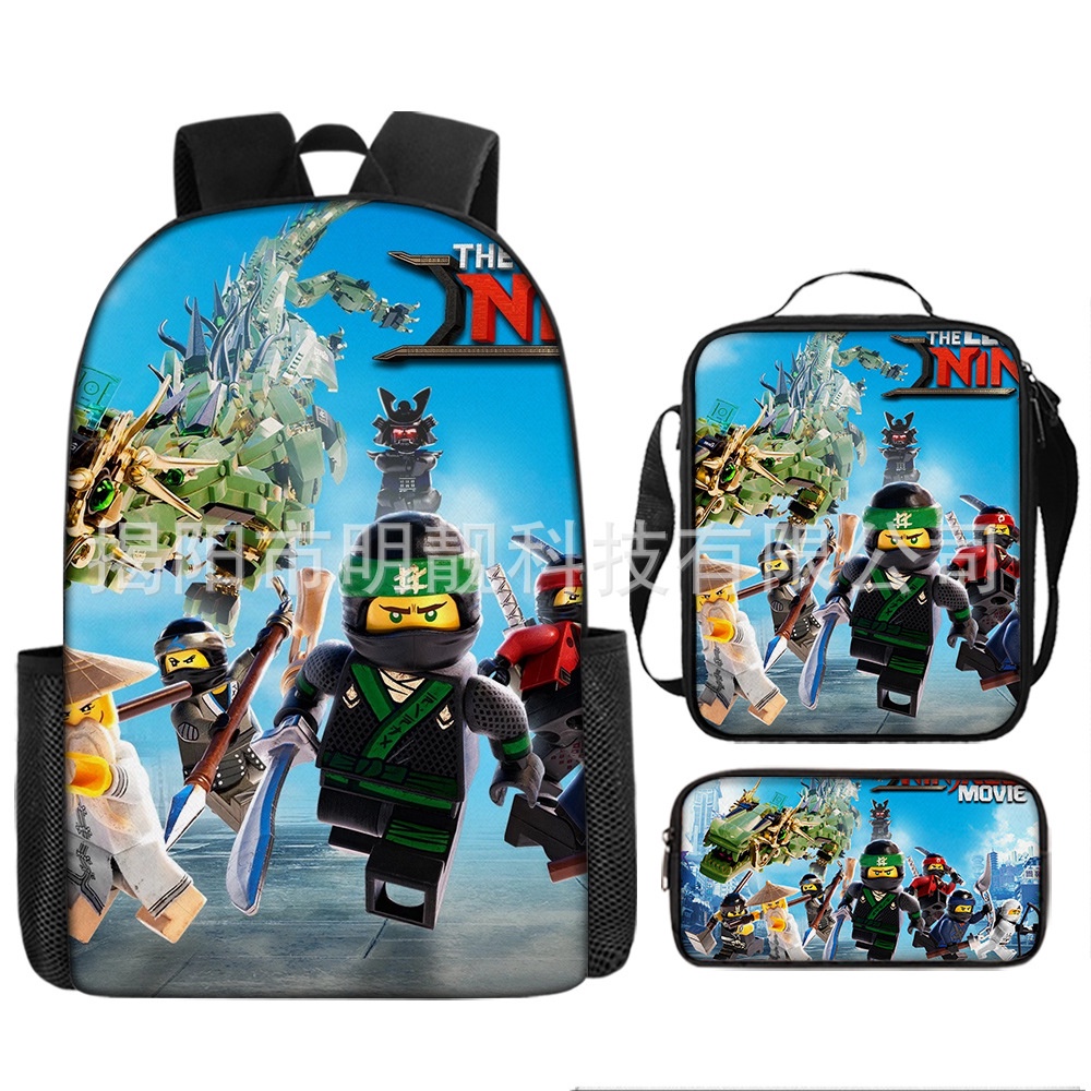 LEGO Ninjago 17 "mochila grande capacidade escola saco laptop manga ...
