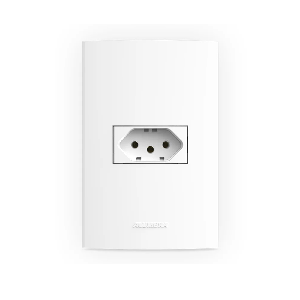 Conjunto 1 Tomada 10A 2p+T 4x2 Branca Inova Pro 85055 Alumbra | Shopee Brasil