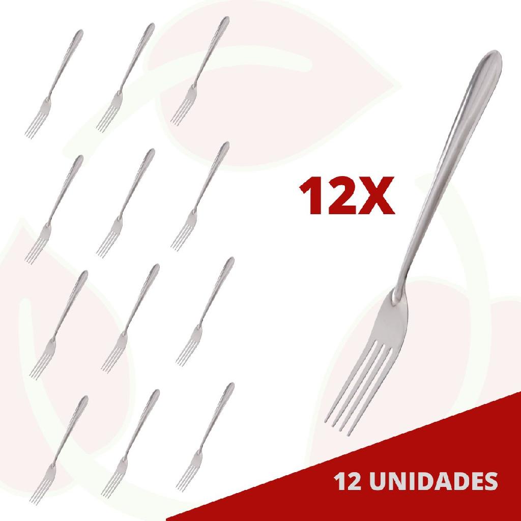 Conjunto de 12 Garfo Inox Talher Jantar Massa Bar Buffet Mesa | Shopee ...