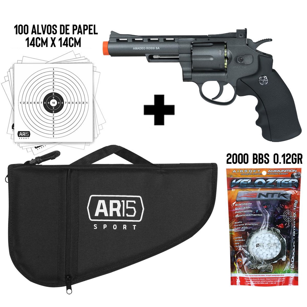 Revólver Pressão Wingun 701 6mm + Capa 33cm + BBS 0.12g | Shopee Brasil